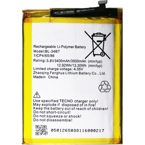 TECNO KA7 BATTERY (BL-34BT) - Dama Mobile Spares